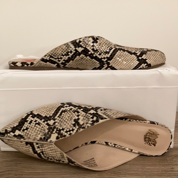 H by Halston | Shoes | H By Halston Vegan Leather Slide Mule Snake Size ...
